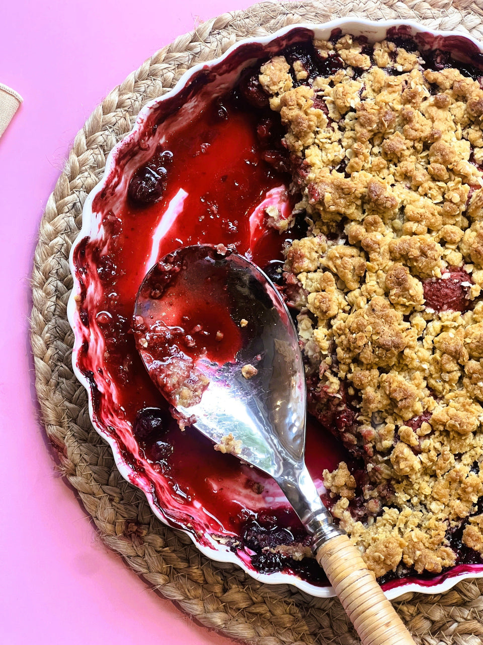 Cosy Winter Mixed Berry Crumble – Seriously Healthy